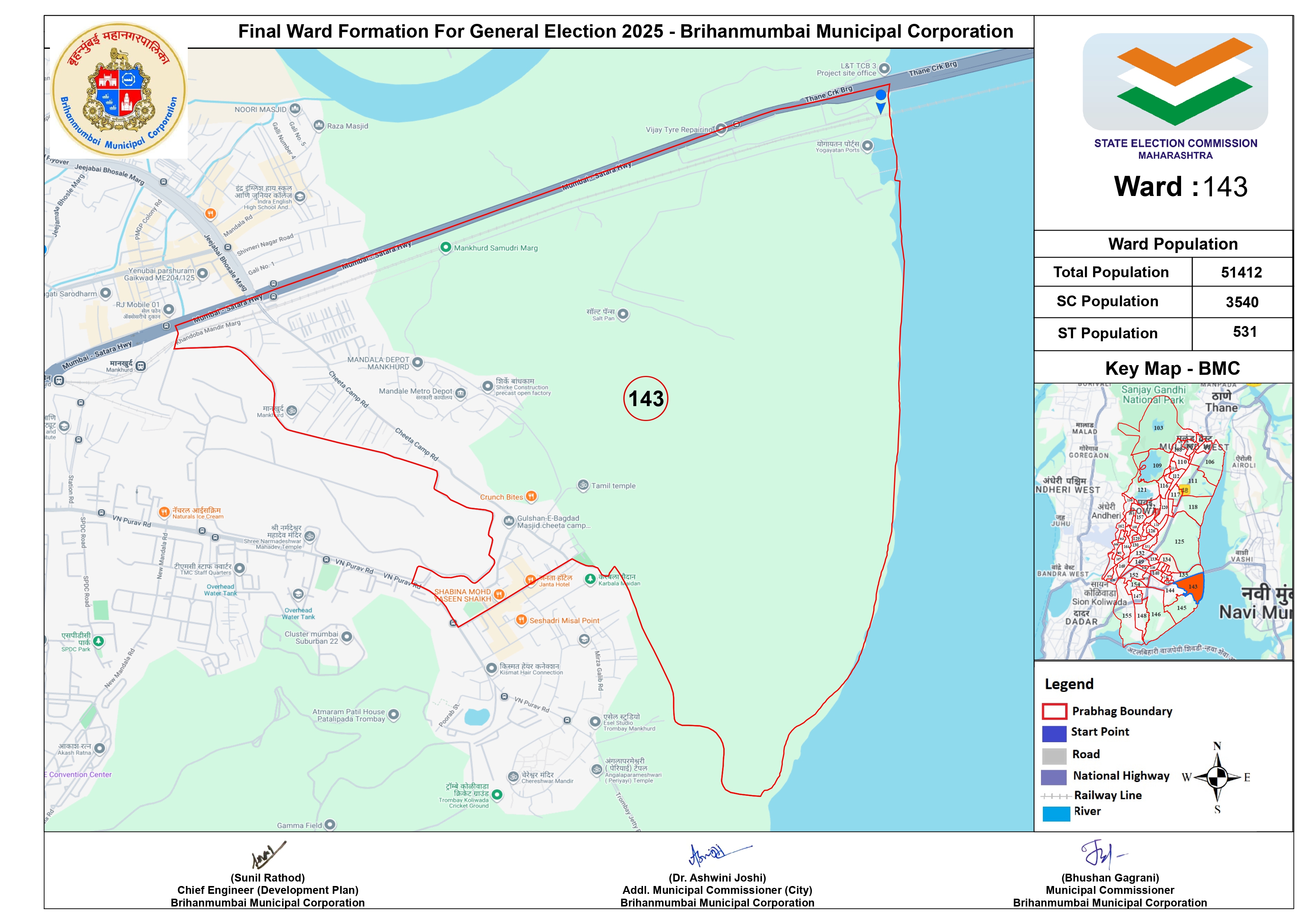 BMC Election 2022 Ward No 143, Details of Wards in Mumbai, Ward Map ...